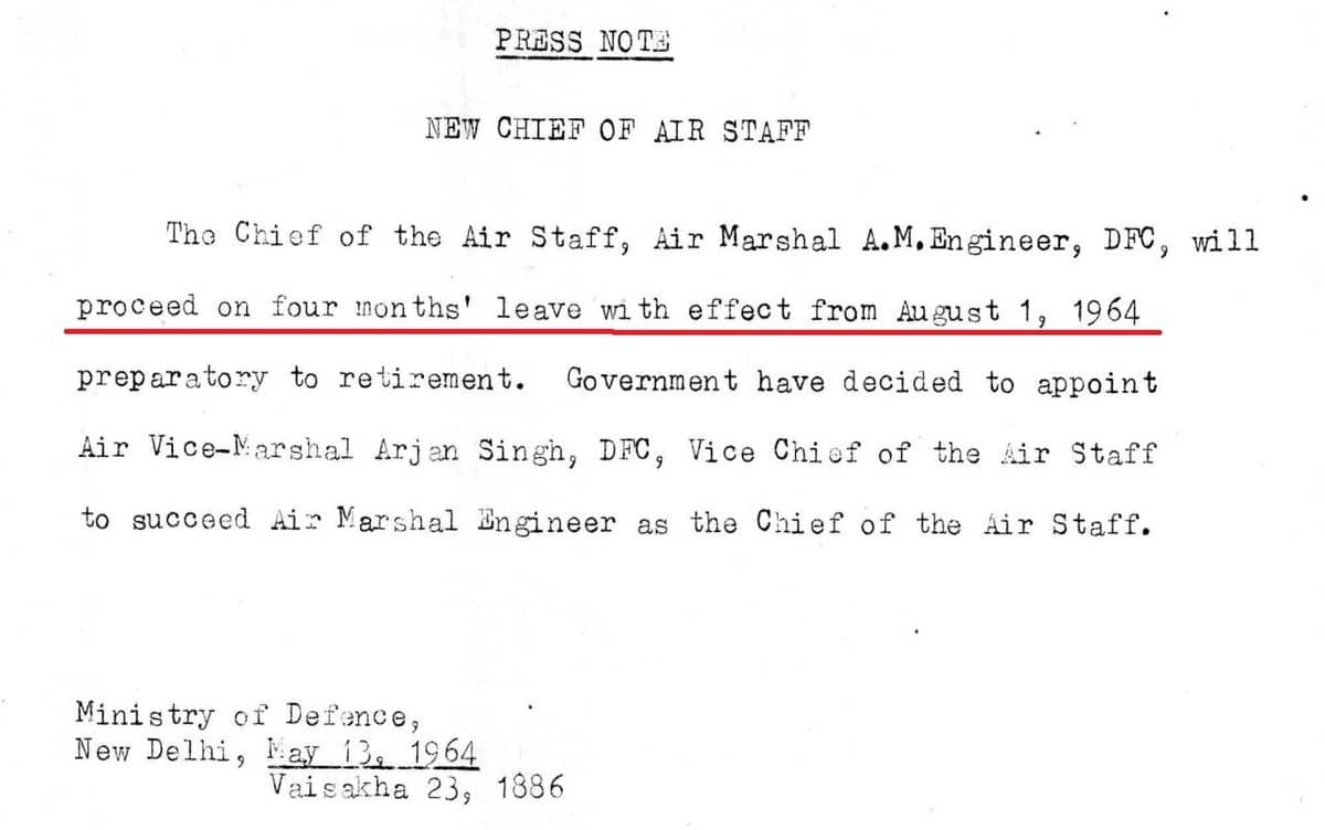 1960s IAF Chiefs: Odd Retirements of Arjan Singh & Aspy Engineer